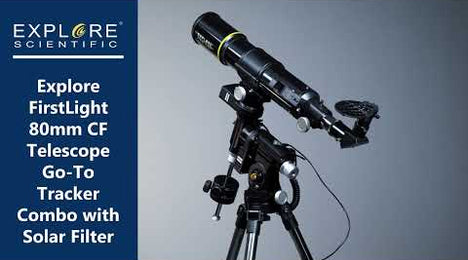 Explore FirstLight 80mm CF Telescope Go-To Tracker Combo with Solar Fi ...