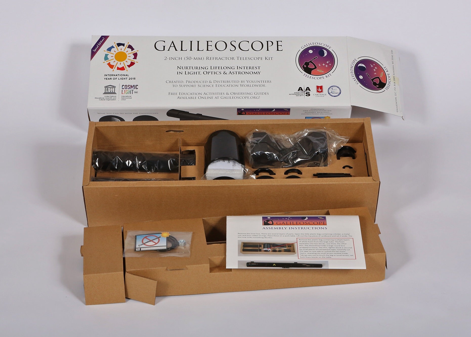 Galileoscope Refractor Telescope STEM Kit - GSCOPE — Explore Scientific
